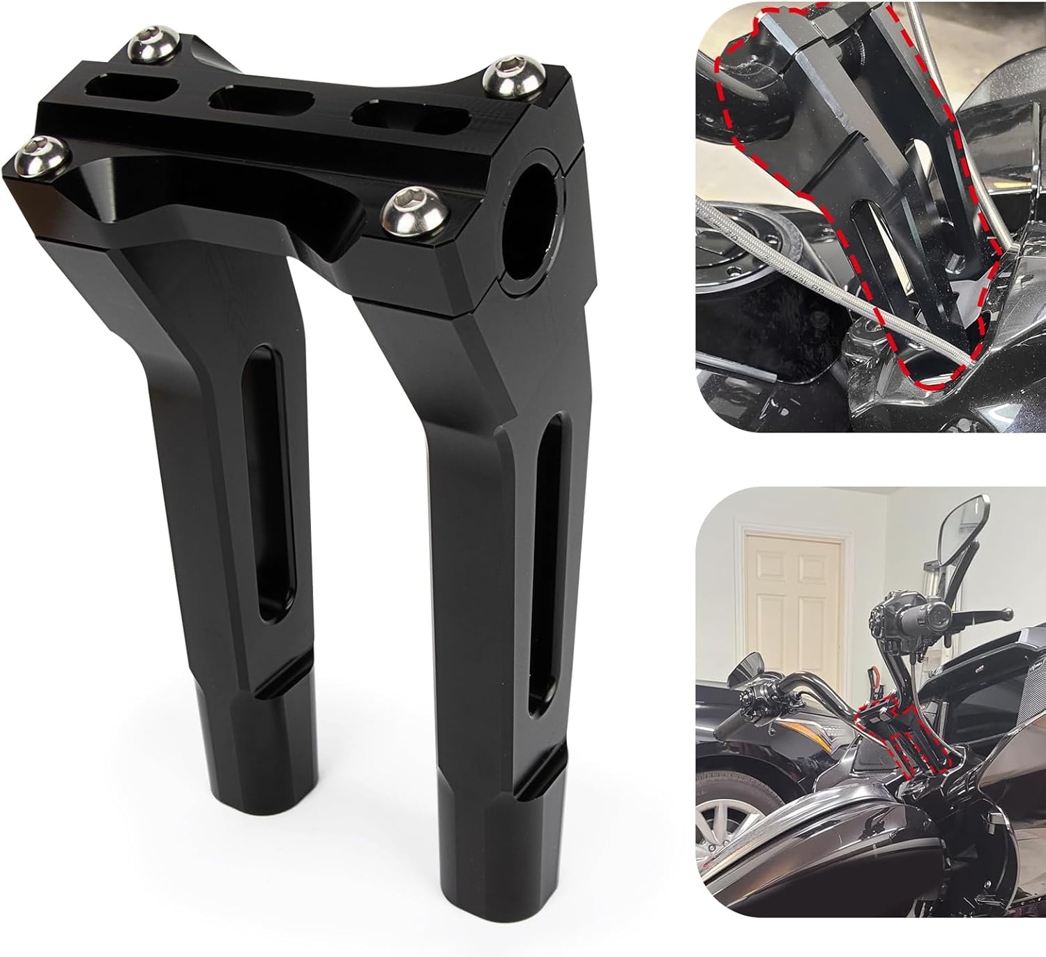 Amazon.com: 10" Height Motorcycle Handlebar Riser - PSLER Motorcycle 1 ...