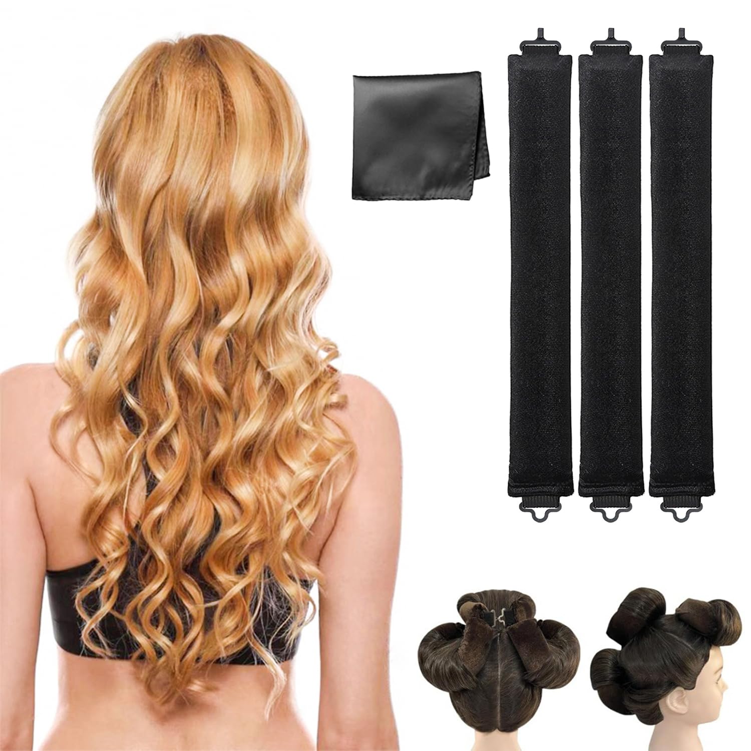 CHENGBAO 3 Piezas Tubos para Rizar el Cabello,Rizador del Sueño ...