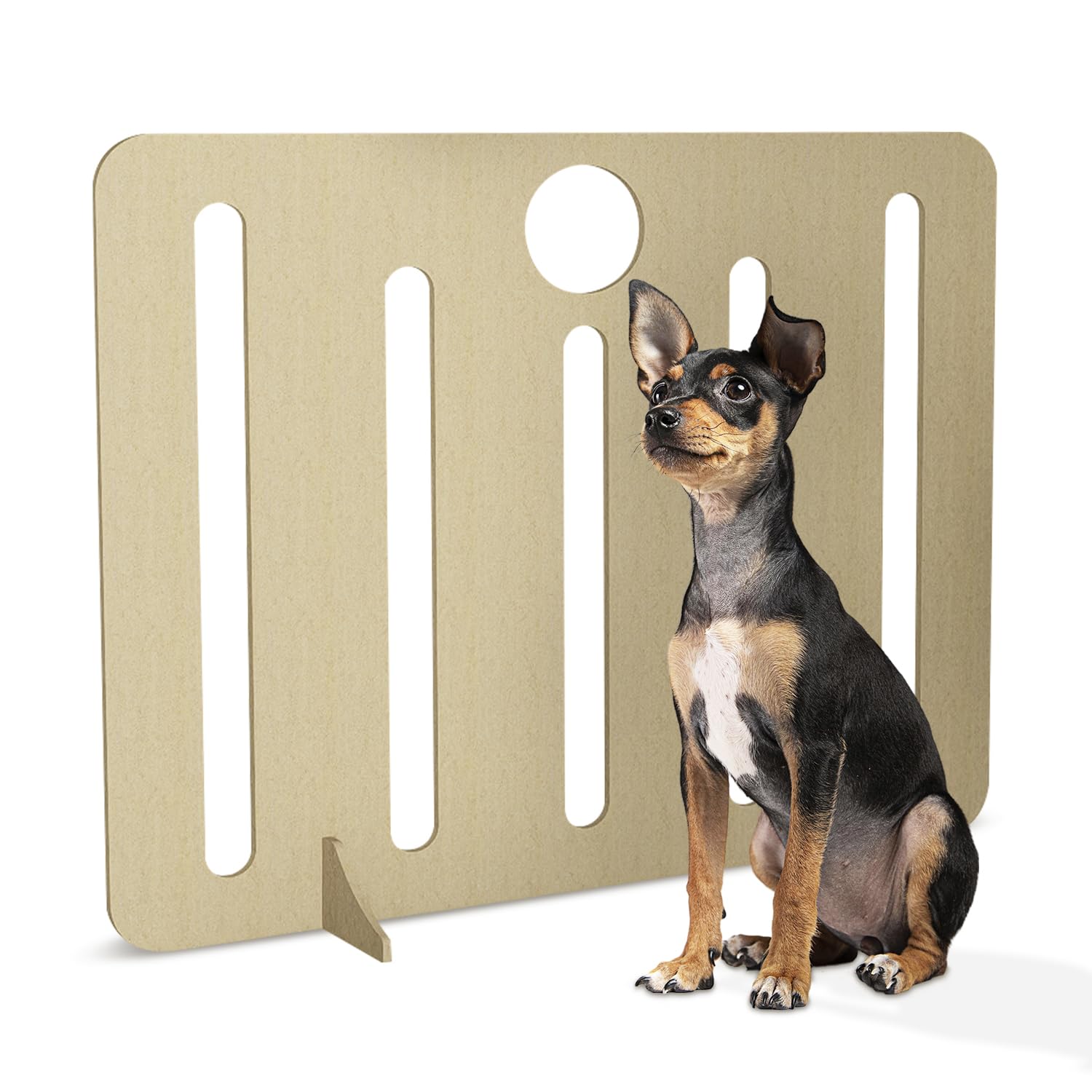 Freestanding Dog Stopper - Wooden Dog Barrier for Home, Stairs, and ...