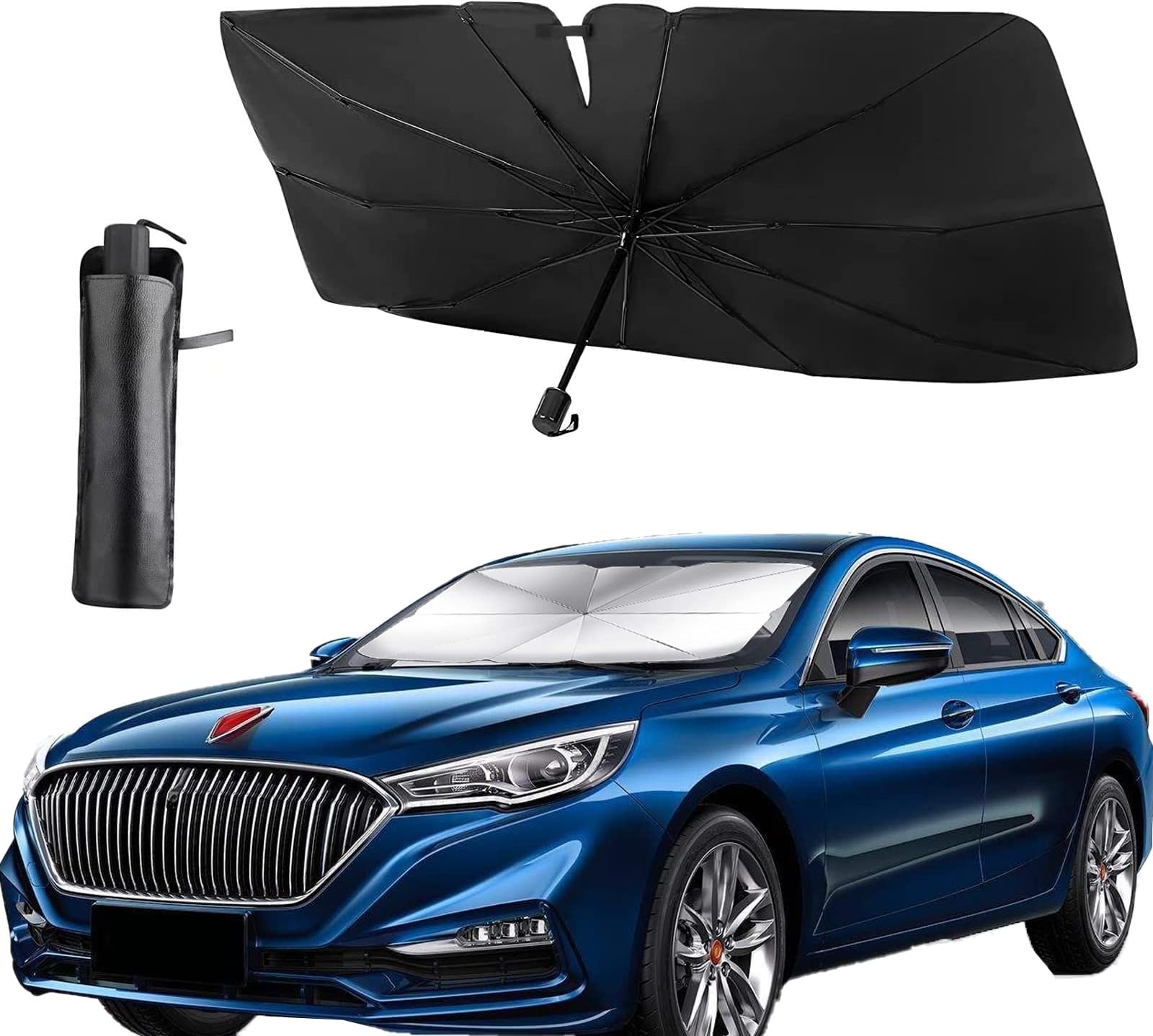 Car Windshield Sun Shade Umbrella, Foldable Reflector Umbrella with ...