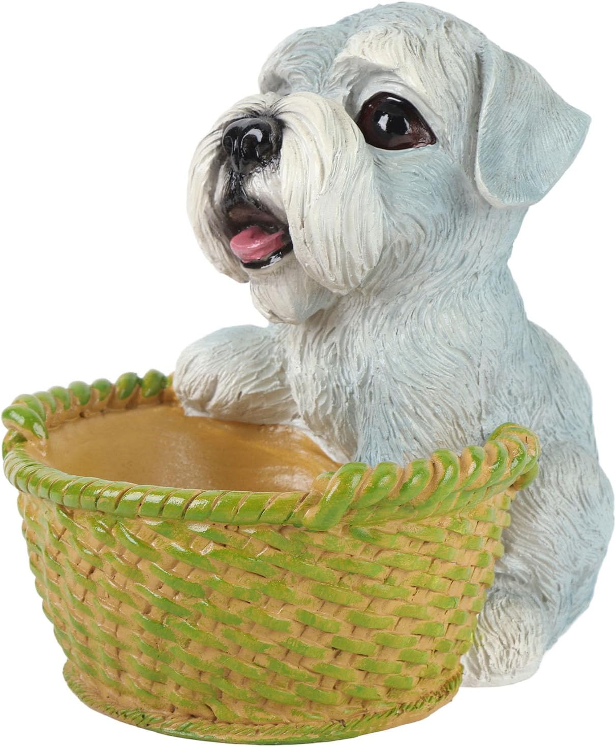 Amazon.com: PerGar Cute Dog Sculptures Key Storage Bowl, Dog Basket ...