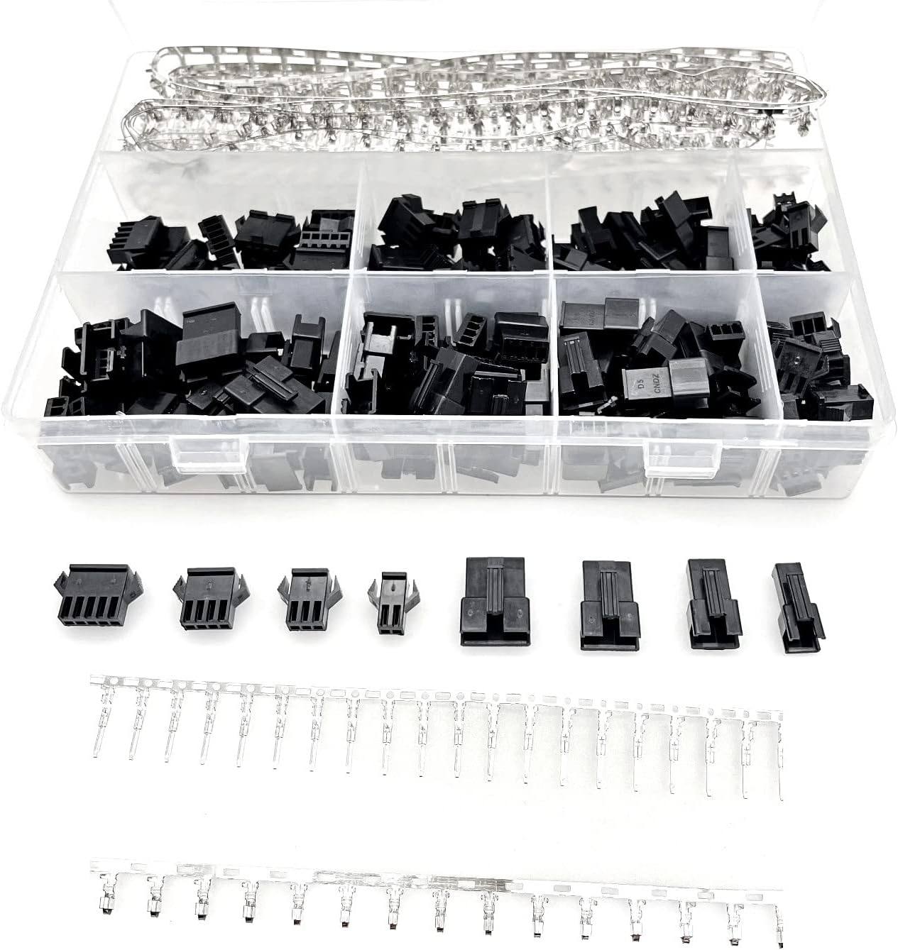 JZK 560pcs 2.5mm JST connector 2 pin 3 pin 4 pin 5 pin SM connector male and female plug housing ...