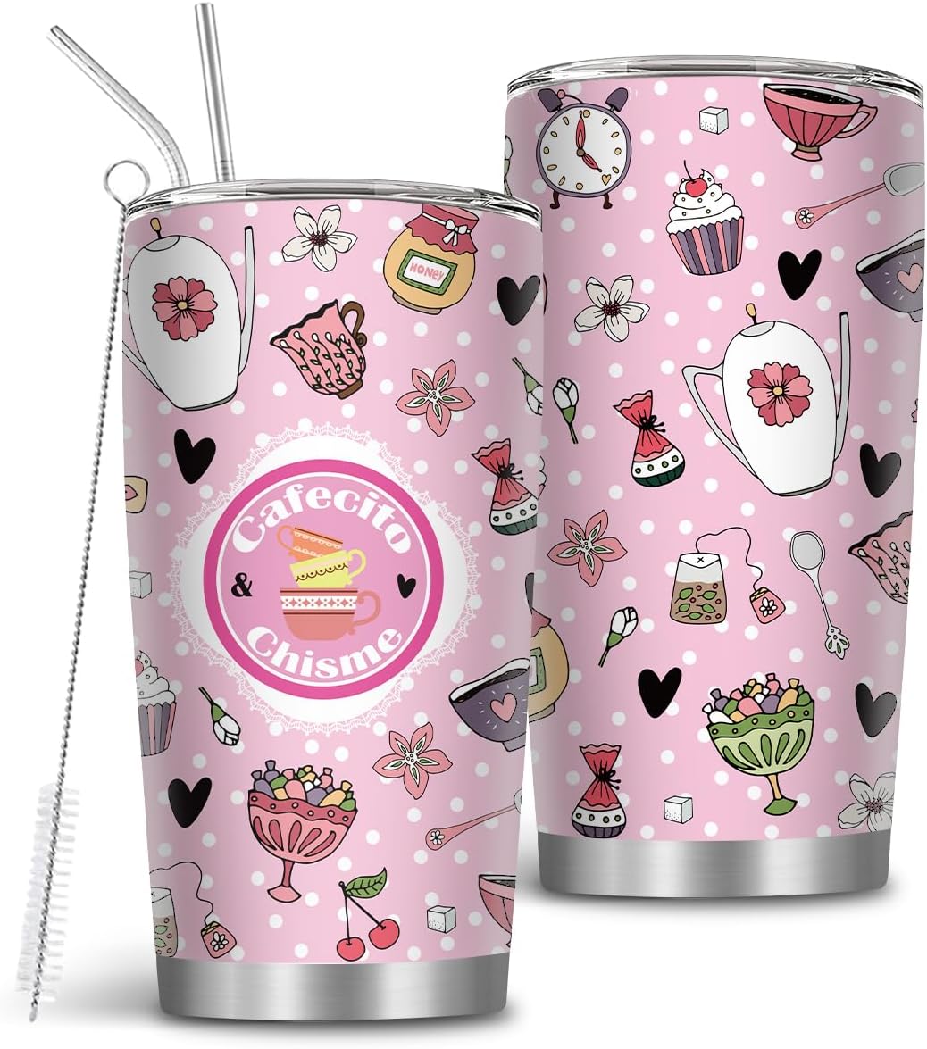 Amazon.com | Cafecito Y Chisme Mug,Cute Mexican Coffee Mugs Tumbler Cup ...