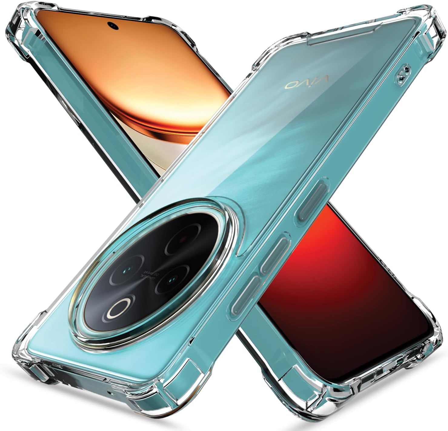 Pikkme Back Cover for Vivo T4 5G / iQoo Z10 5G PC + TPU Clear ...