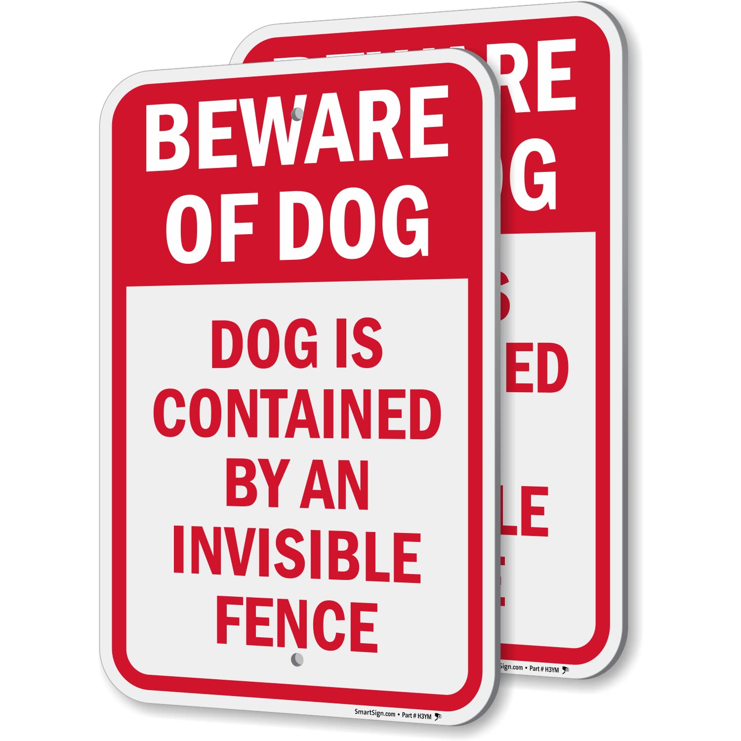 Amazon.com: SmartSign Dog Contained By Invisible Fence Sign - 2 Pack ...