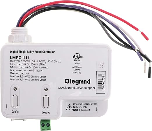 Wattstopper LMRC-111 DLM-Series Dimming Room Controller, 1-Relay, 0-10V ...