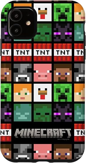 Amazon.com: iPhone 11 Minecraft Group Shot Faces Collage Case : Cell ...