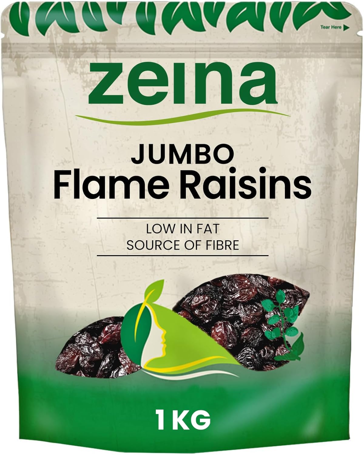 Zeina Jumbo Flame Raisins with Resealable Zip for Snacking and Home ...