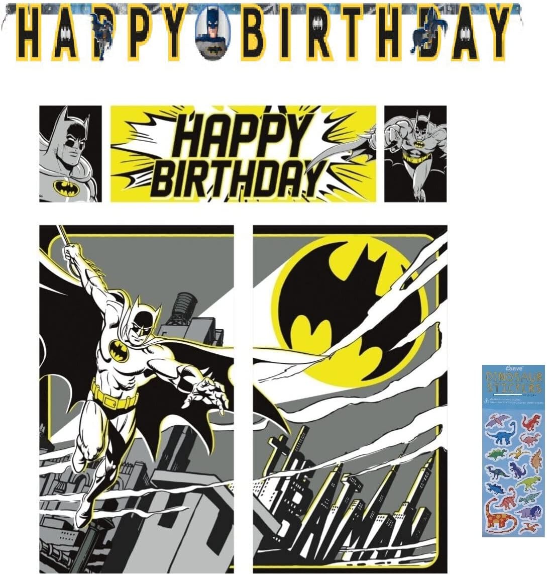 Amazon.com: Batman Birthday Party Supplies Bundle Pack includes Happy ...