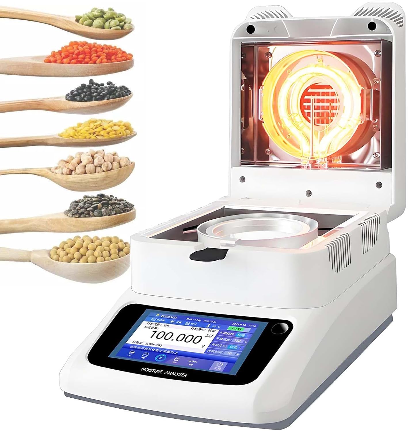 Lab Halogen Moisture Meter, Digital Water Content Analyzer with Custom ...