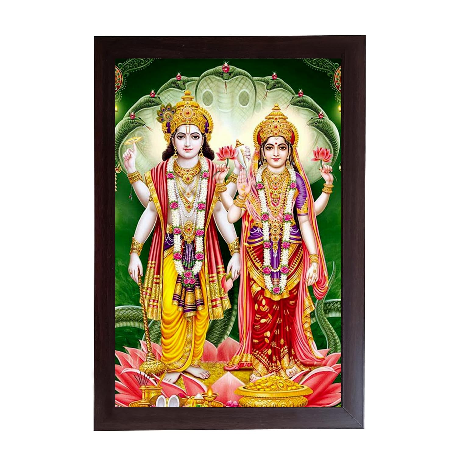 Laxmi Narayan Photo Frame/Narayan Photo/Lakshmi Narayan/Photo Size 8x12 ...