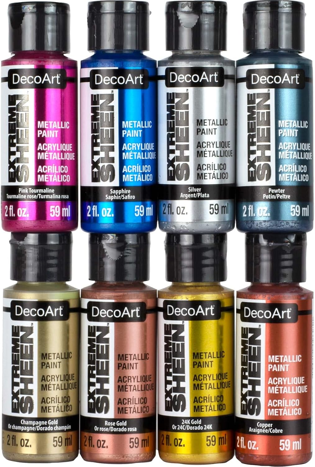 Amazon.com: DecoArt 9 Packs: 8 ct. (72 total) Extreme Sheen Metallic ...