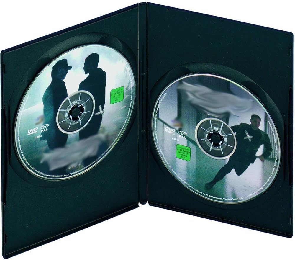 Slim Jewel Case for Storage DVD - Capacity: 2 DVD - Black (Pack of 10 ...