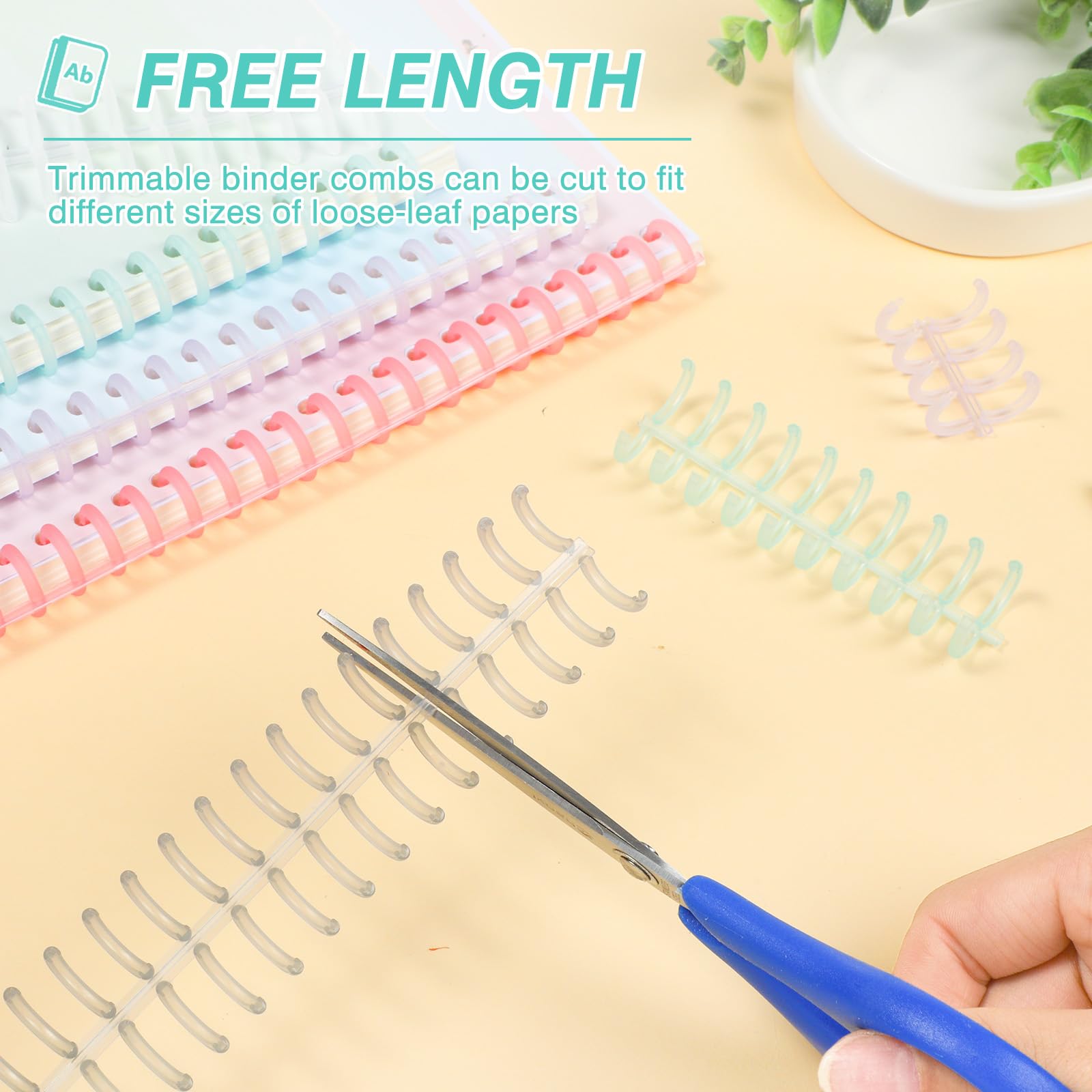 Snapklik.com : 15 PCS Plastic Binding Combs, 30 Rings Spiral Binding ...