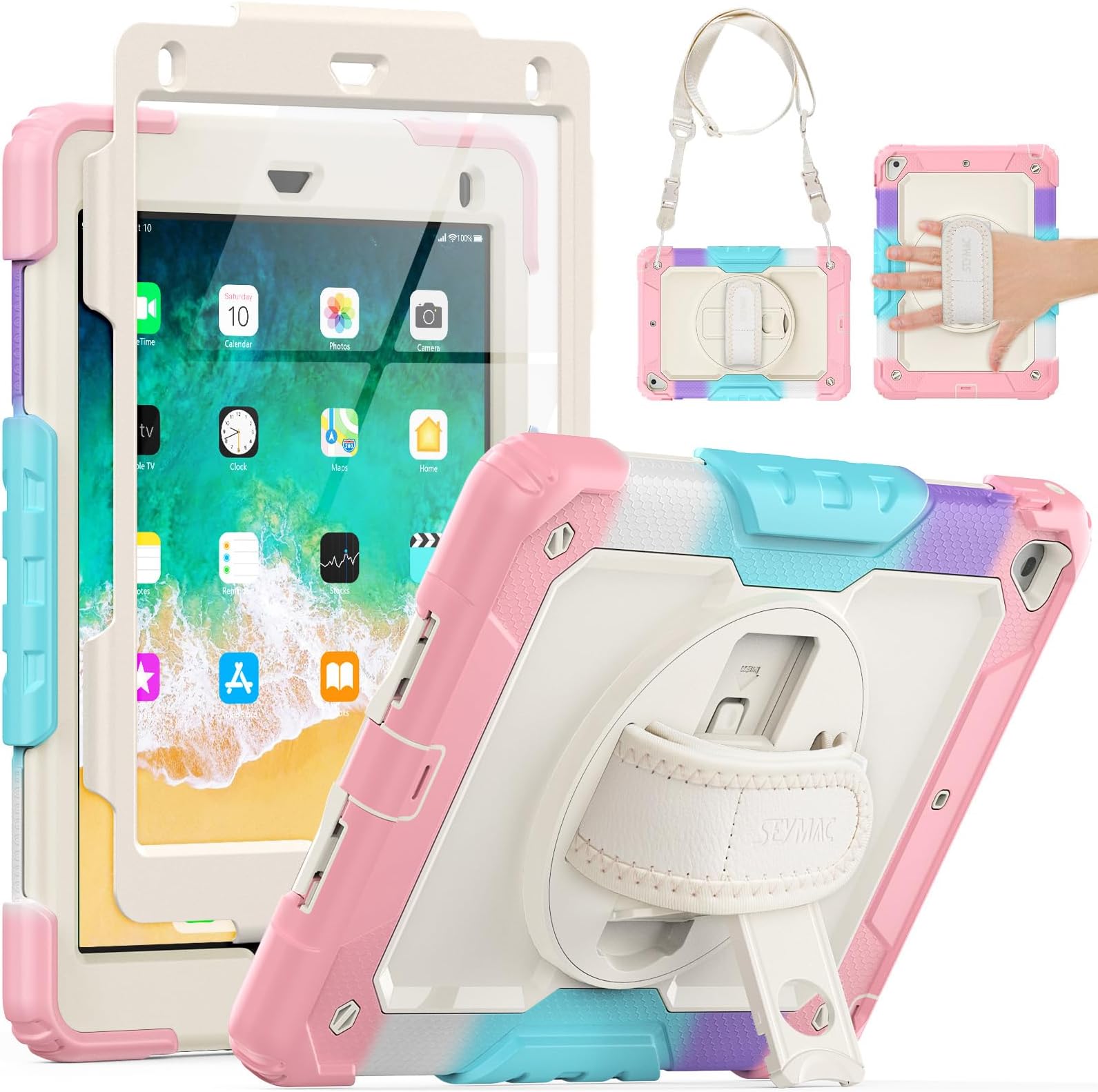Amazon.com: SEYMAC Case for iPad 10th Generation Case 10.9" 2022 ...