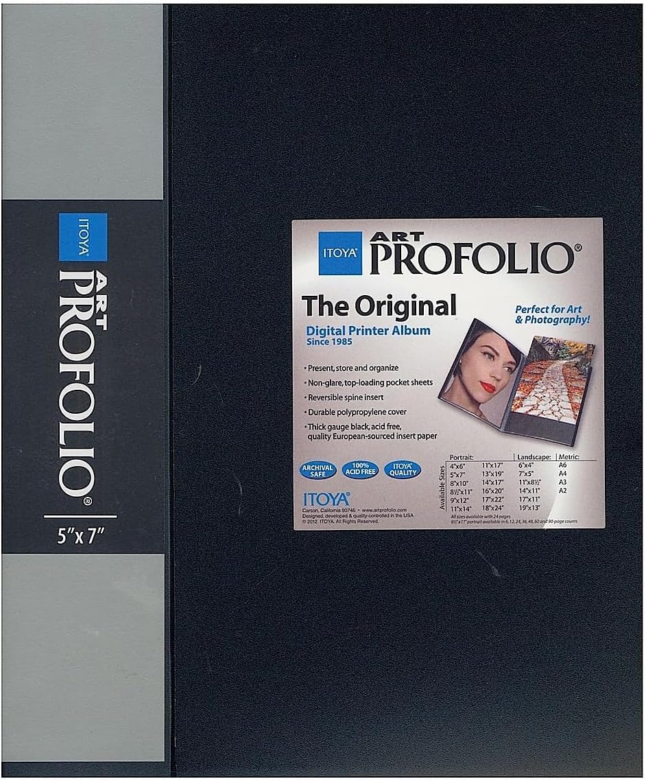 Amazon.com: Itoya Art Profolio Storage/Display Book 5 in. x 7 in. 24 ...