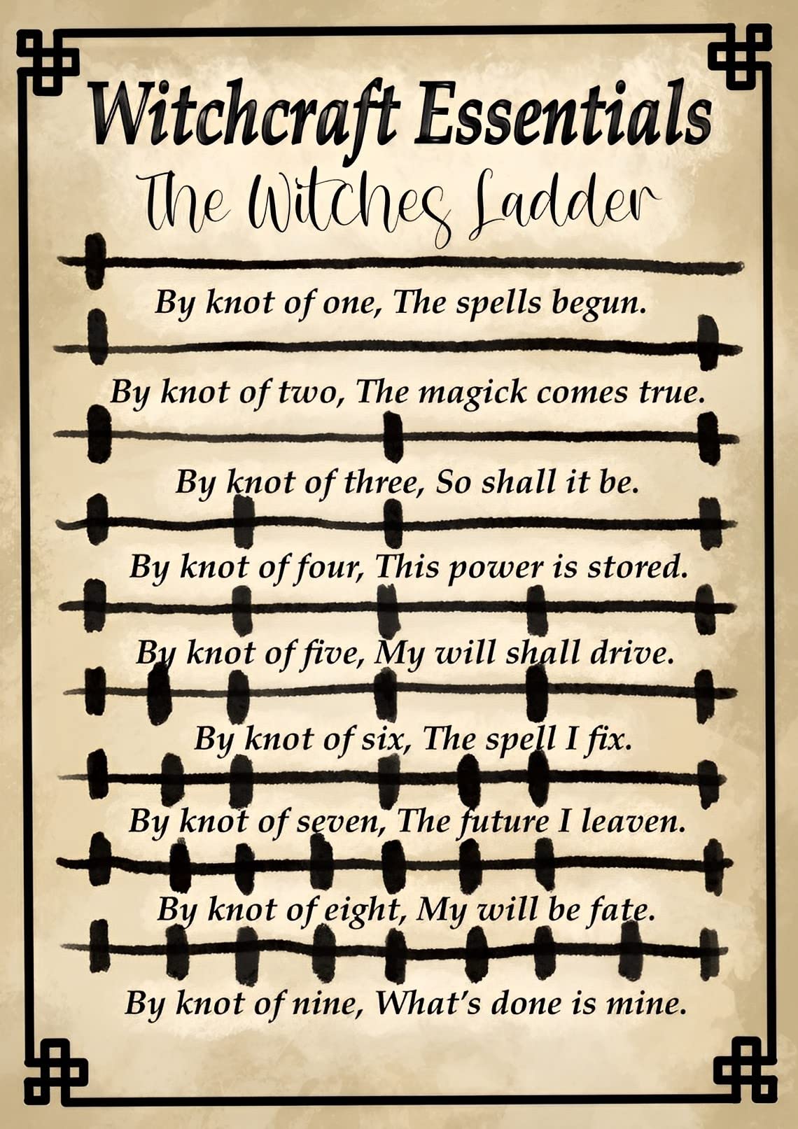 Amazon.com: Witchcraft Essentials - The Witches Ladder Vintage Signage ...