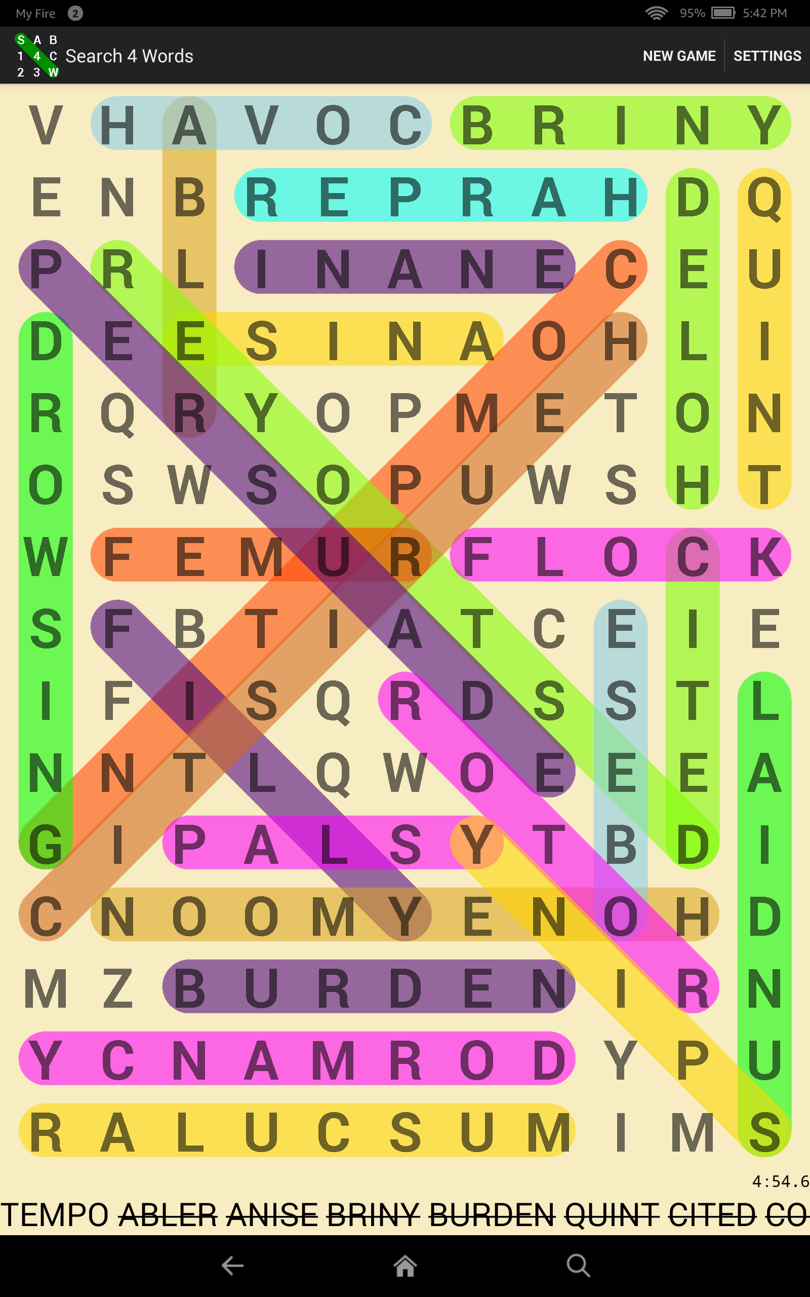 Search 4 Words Free - App on Amazon Appstore