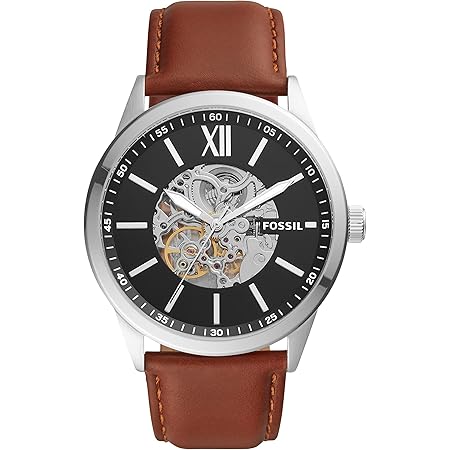 Amazon.co.jp: [Fossil] 自動巻き腕時計 FLYNN BQ2384 メンズ ガンメタル : ファッション