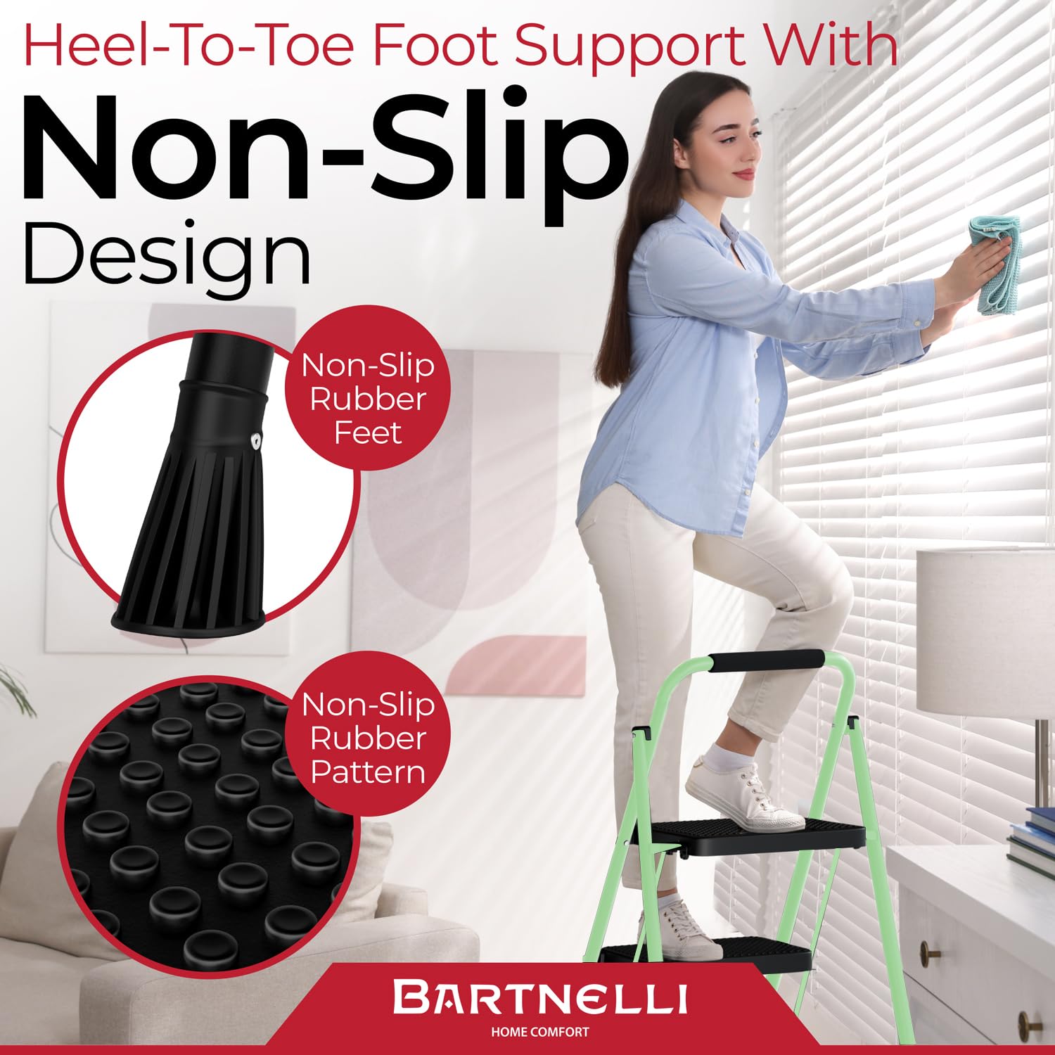 Snapklik.com : Bartnelli Pro Luxury Step Ladder European Made 3 Step ...
