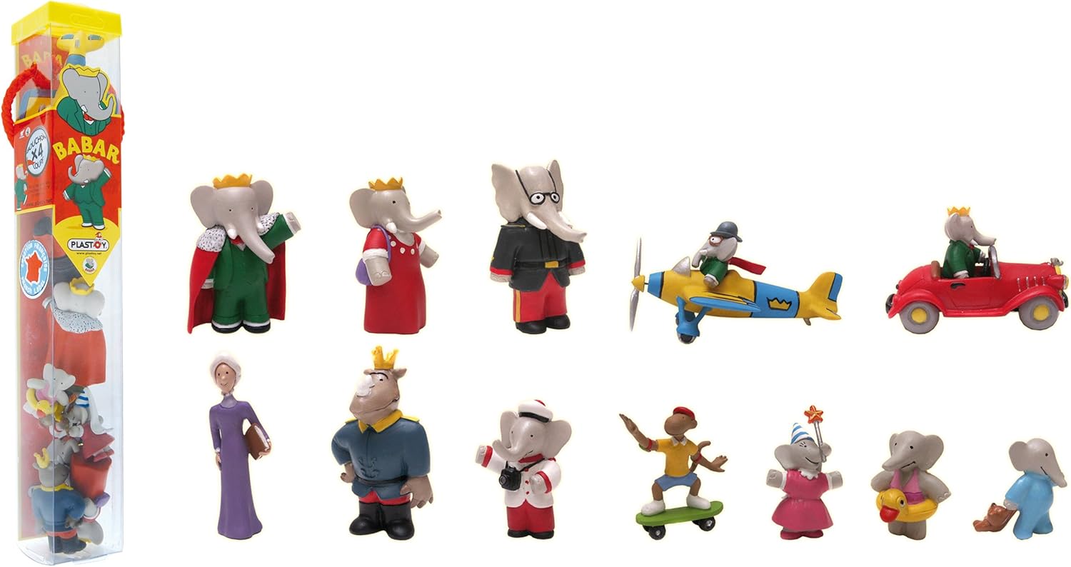 Plastoy - 70361 - Mini Figurines-Tubo Babar 12 Figurines : Amazon.fr ...