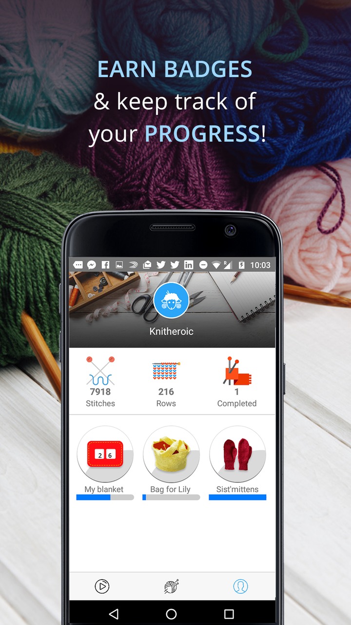 Knitting Genius - Free Knitting Patterns Row Counter - App on Amazon ...