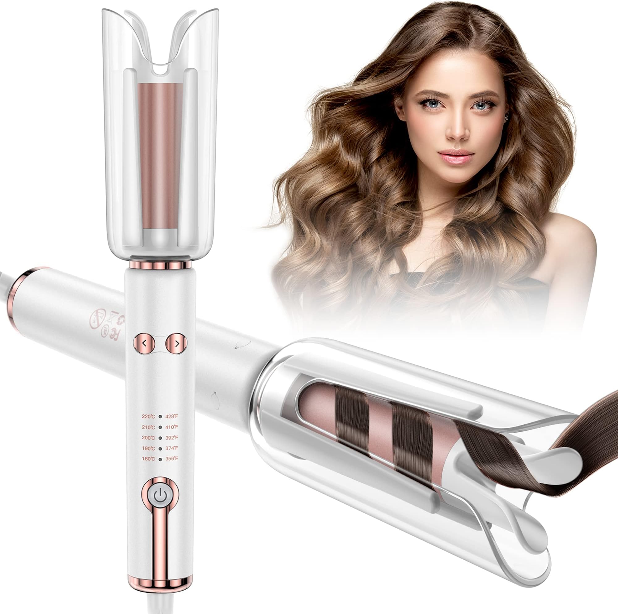 Amazon.com: Auto Hair Curler, Automatic Curling Iron Wand with 1-Inch ...