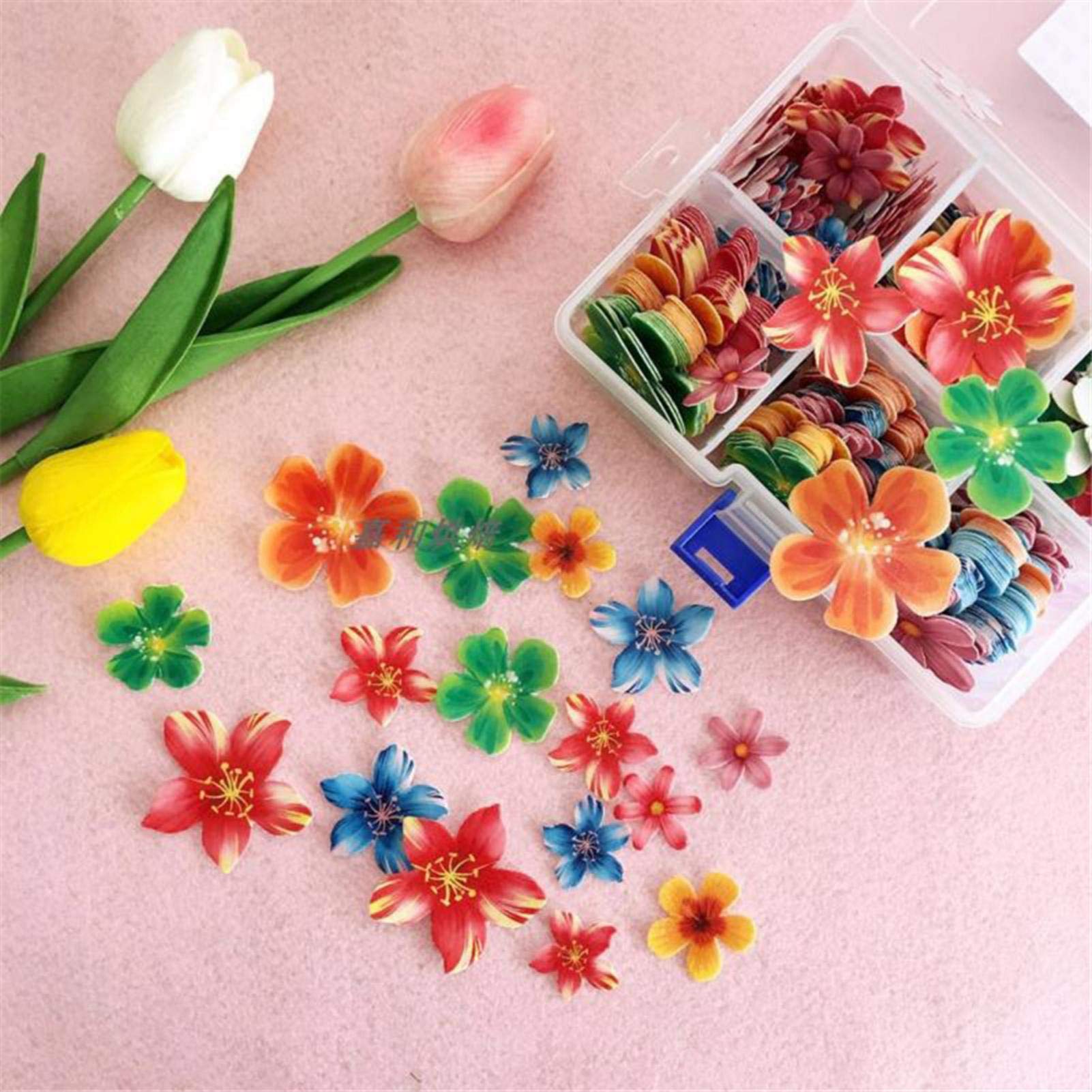 Buy Camphor 100 Pieces Butterfly Birthday Cake Toppers,Glutinous Edible ...