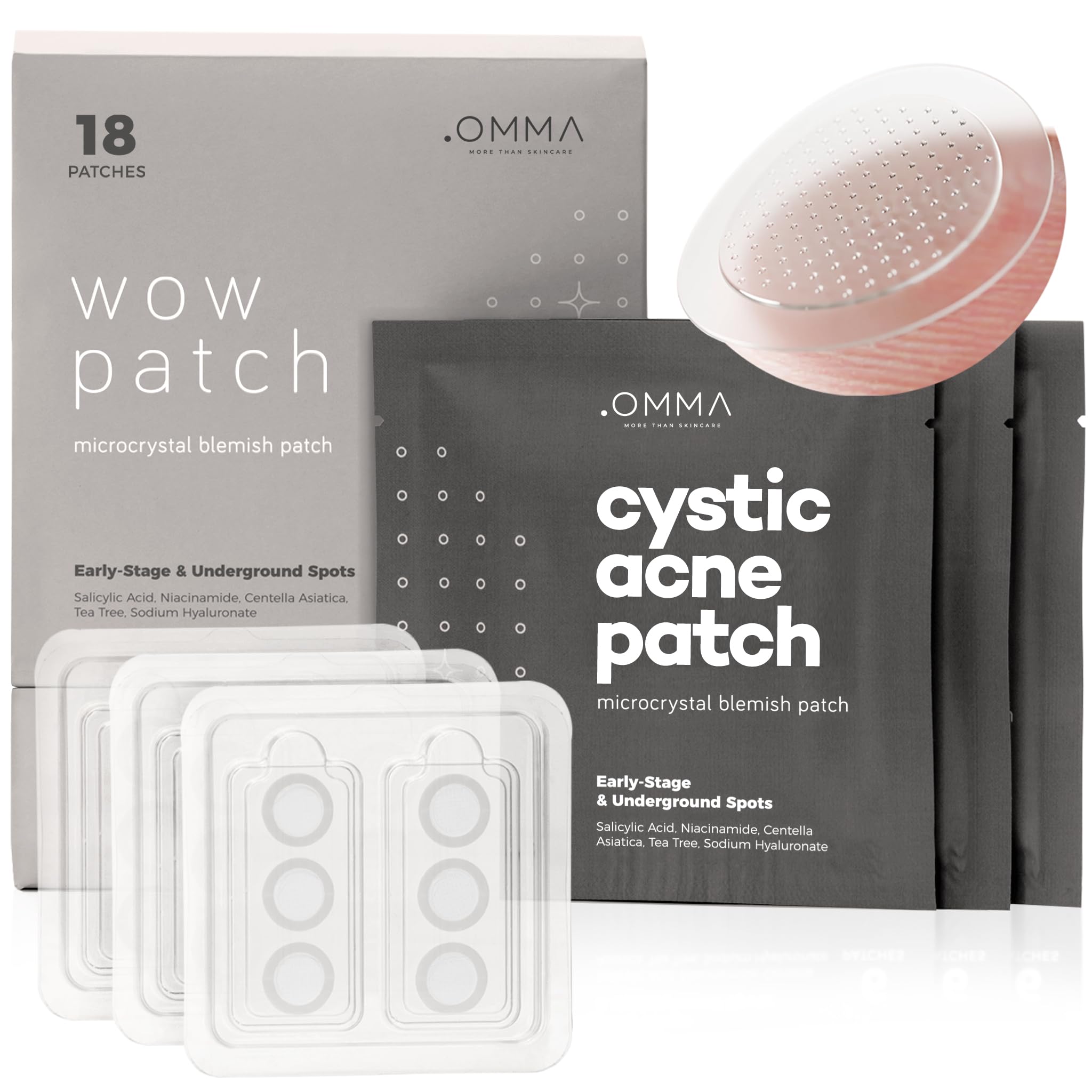 Amazon.com: OMMA Micropoint Acne Patch, Cystic Acne Patch | Efficient ...