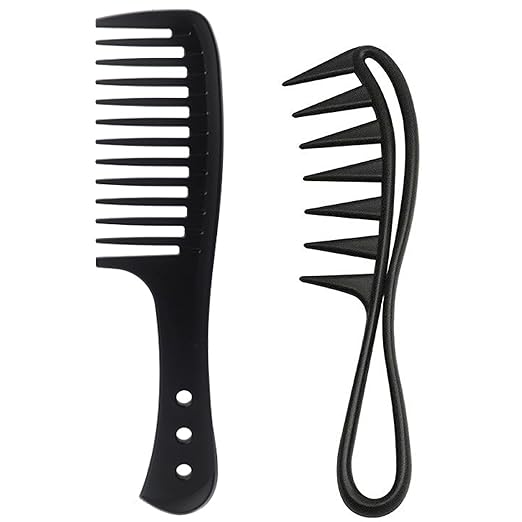 Amazon.com : joaoxoko 2 Pcs Wide Tooth Comb, Large Tooth Curl Comb ...