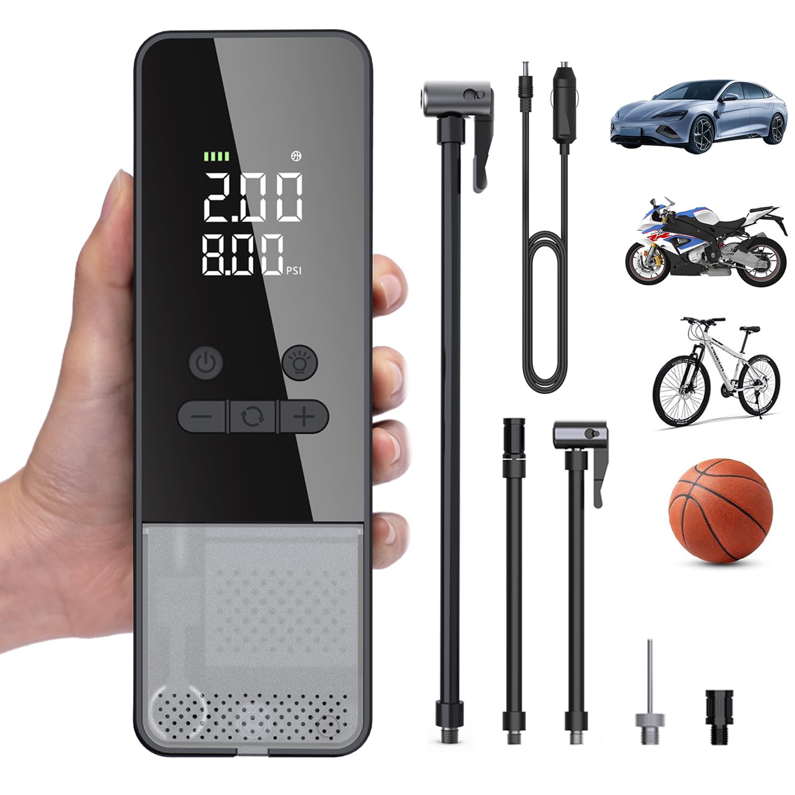 Amazon.com: TOPUMP Tire Inflator Portable Air Compressor TP300, 150 PSI ...