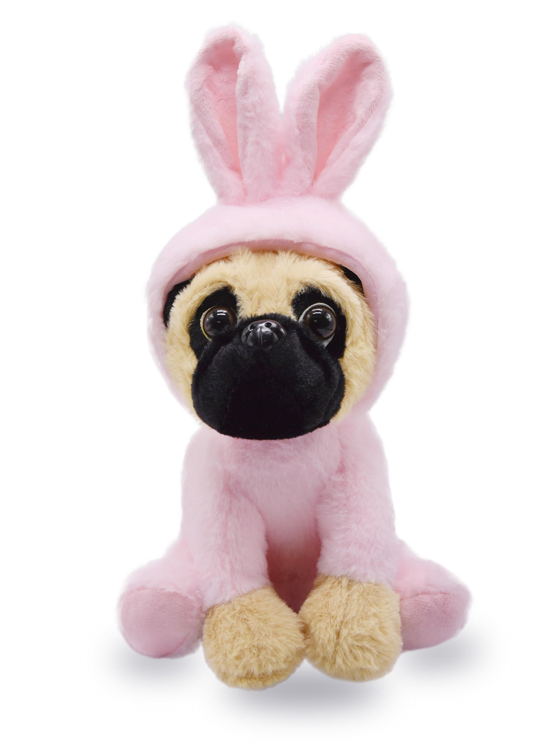 Snapklik.com : YONLIT Adorable Pug Stuffed Animal Dressed In A Pink ...