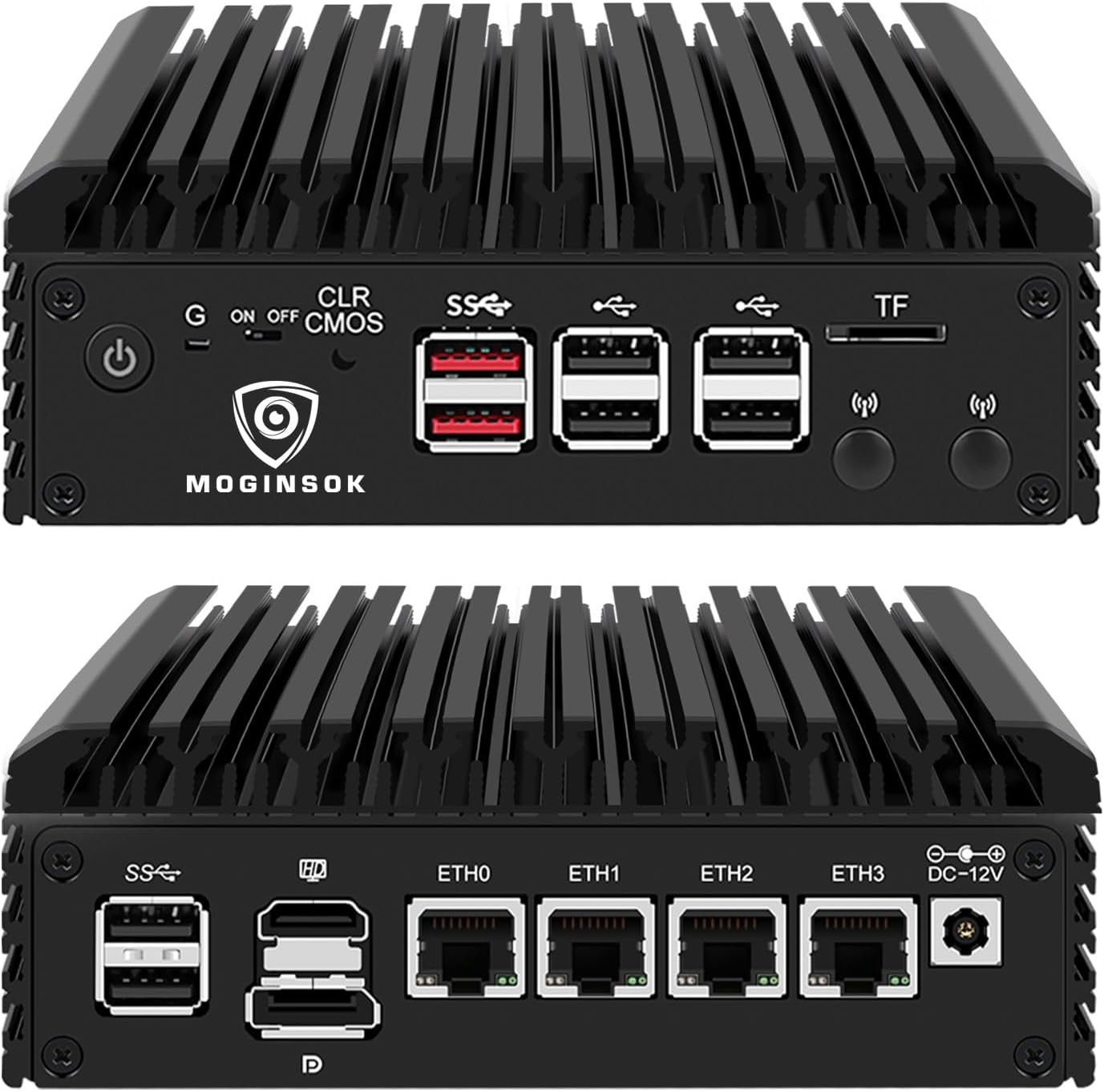 Amazon.com: MOGINSOK Firewall Appliance Mini PC 2.5Gbe, with 12th N100(up to 3.4GHz) Fanless ...