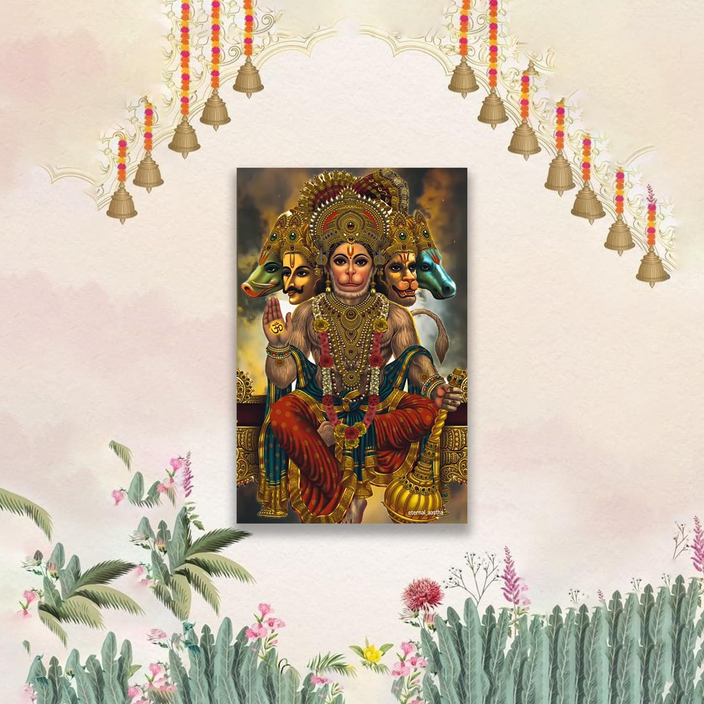 Panchmukhi Hanuman Ji Poster, 12 x 18 inches, 350 GSM Art Paper, For ...