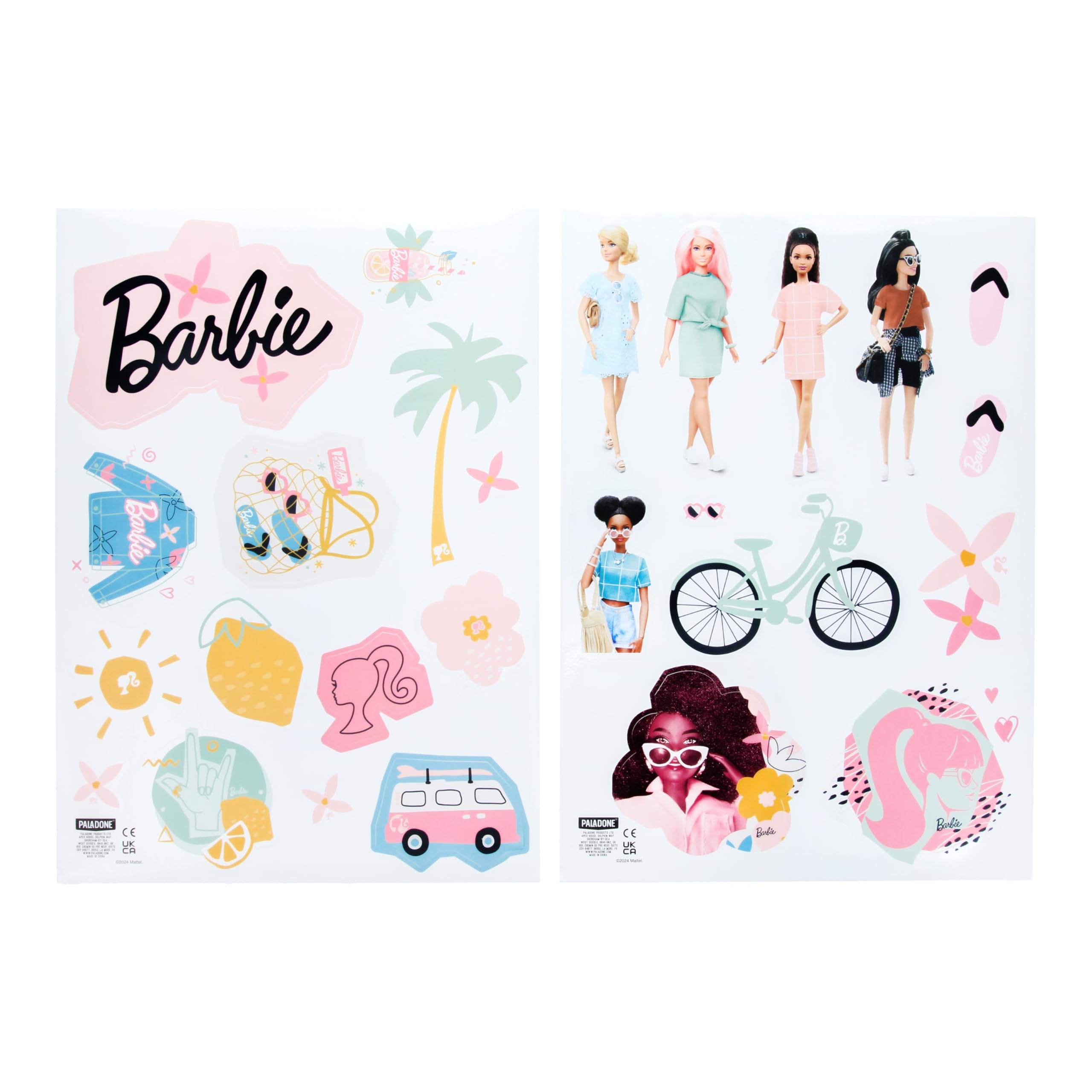 Amazon.com: Barbie Official Licensed Personalized Kids Room Wall Decals ...