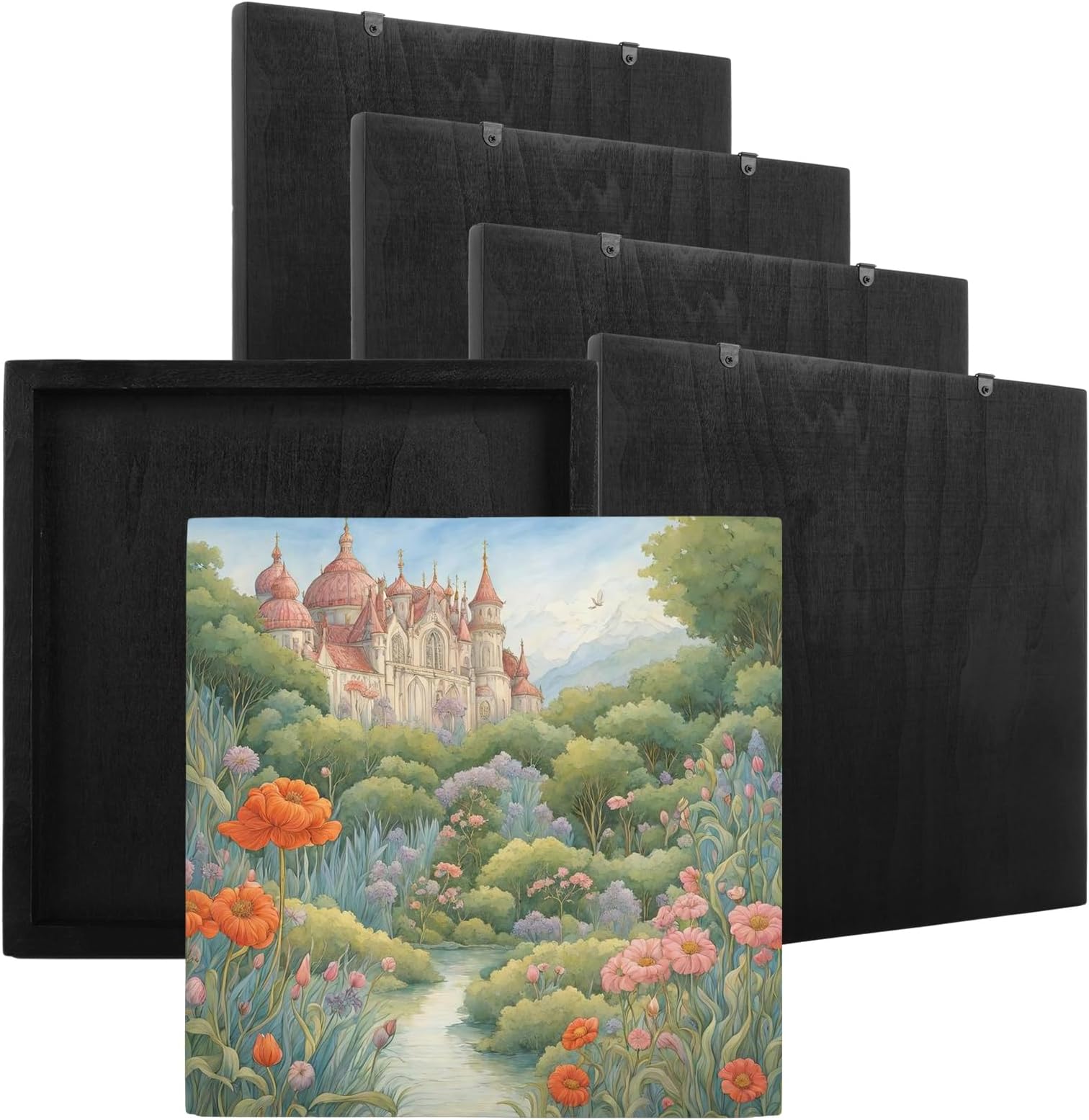 Amazon.com: MANCHAP 20 Pack 6 x 6 Inch Square Wooden Canvas Boards ...