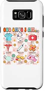 Amazon.com: Galaxy S8+ RN ICU CNA Nurse Life Nursing Student God Says I ...