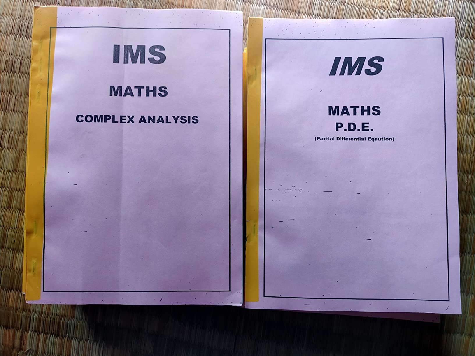 IMS Maths Optional Latest Class notes Printed with IMS TopicWise ...