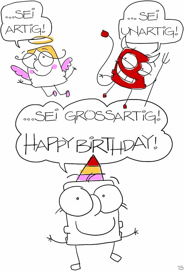 Empireposter Grimmis Geburtstag Sei Artig Unartig Postkarte DIN A6 empireposter-grimmis-geburtstag-sei-artig-unartig-postkarte-din-a6