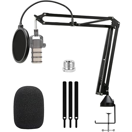 Amazon.com: Rode Podmic Stand with Pop Filter - Adjustable Scissor Rode ...
