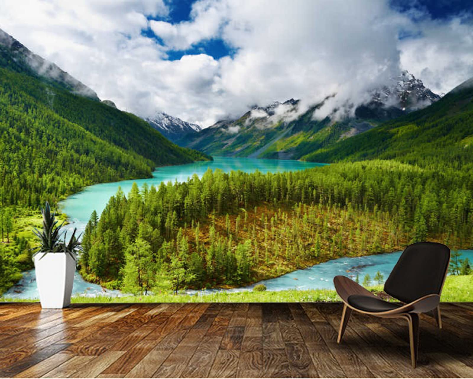 Natural Lake Wallpaper 3d Cheap 3D Murals Modern Nature Landscape