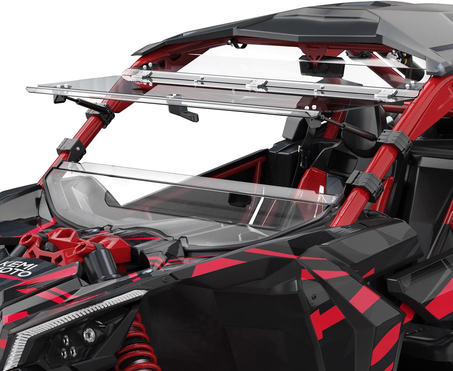 Amazon.com: KEMIMOTO X3 Flip Windshield Compatible with Can-Am Maverick ...
