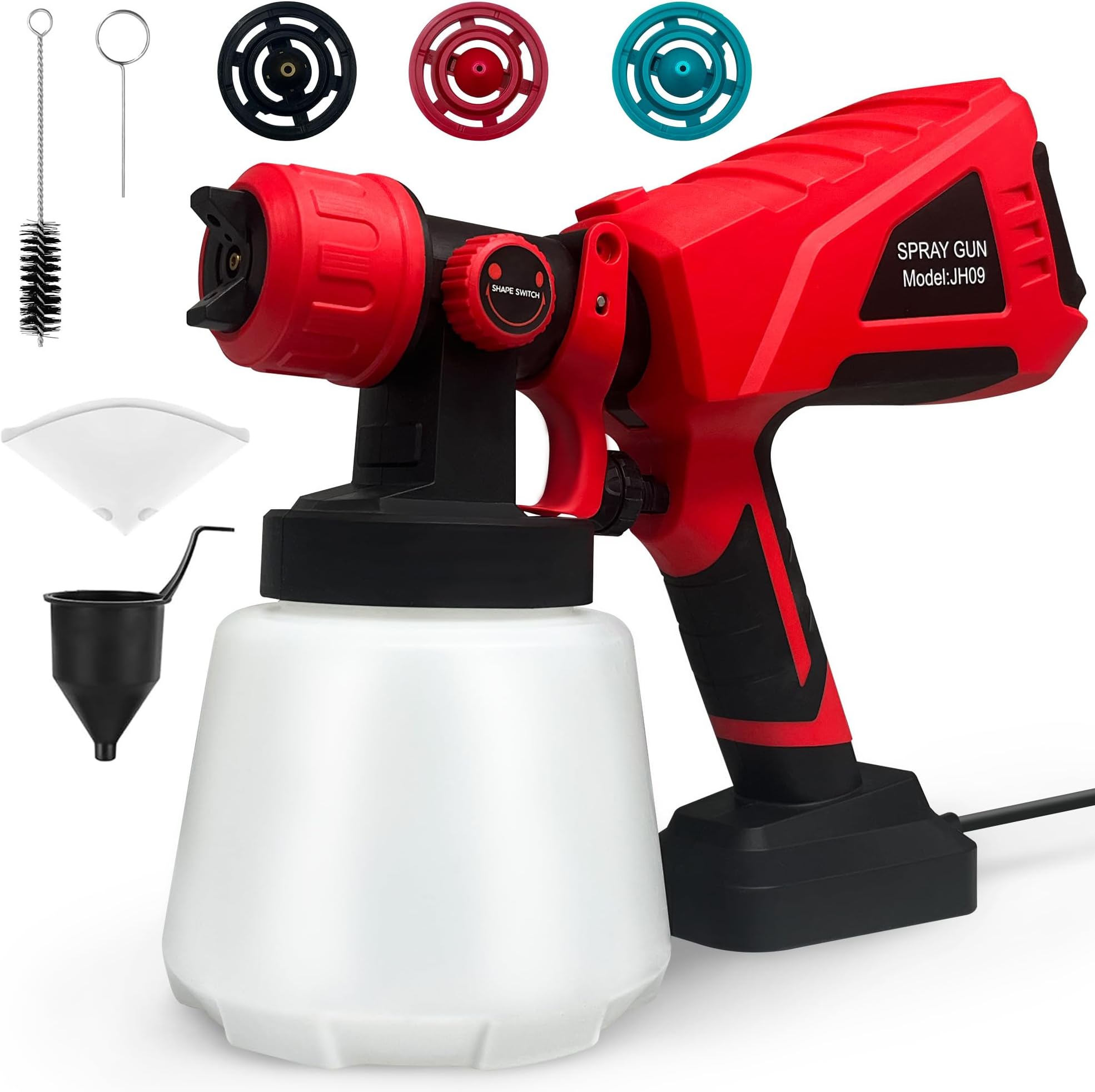 Amazon.com : 700W Paint Sprayer, Electric Paint Spray Gun with 1200ml ...