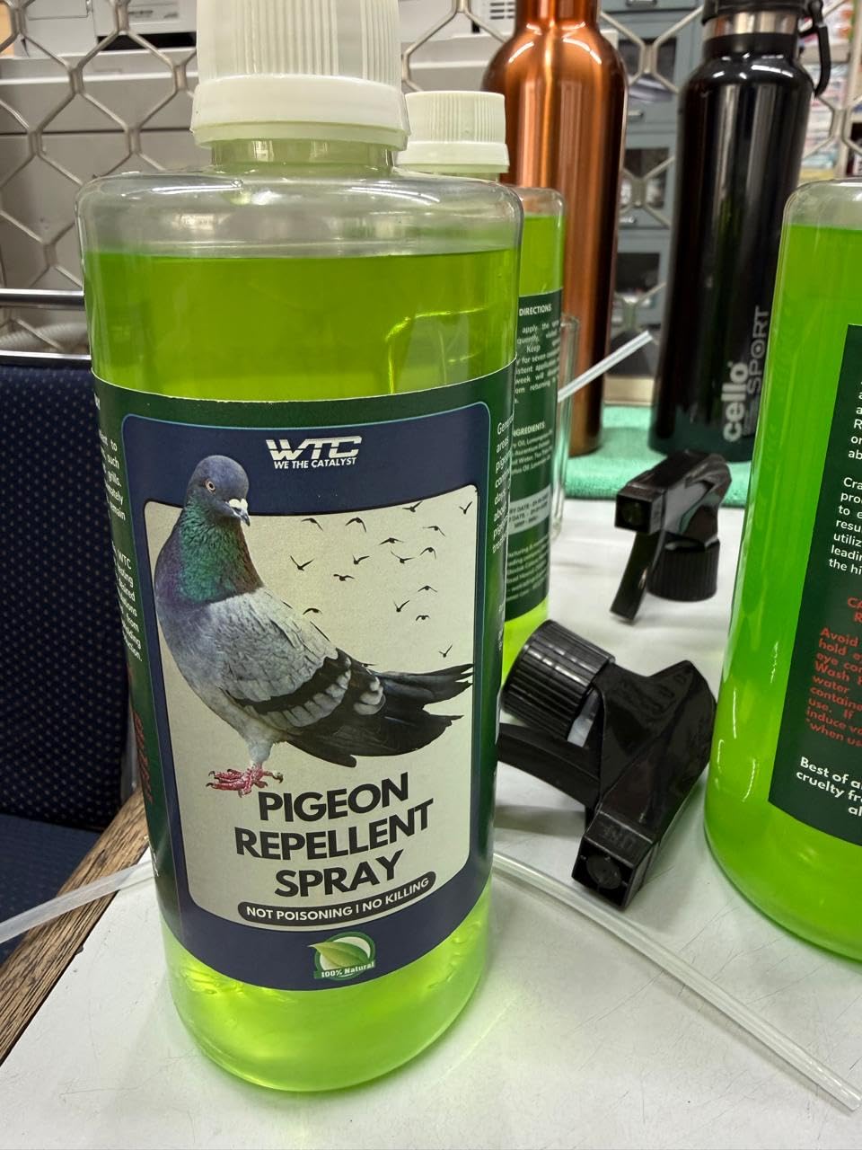 WTC Pigeon & Bird Repellent Spray 500 ML for Home, Office | Non-Toxic ...