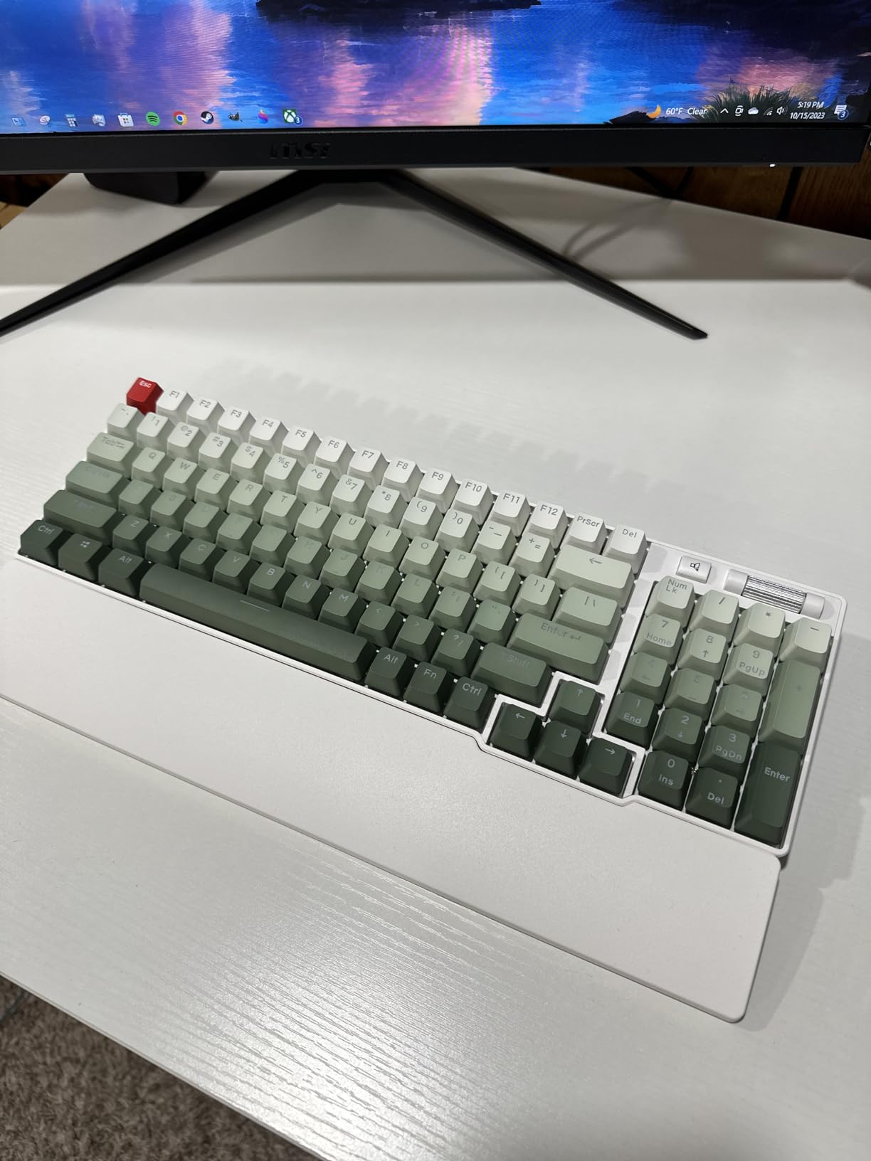 JOLINTAL 123 Keys Seaweed Green Keycaps, PBT Double Shot Process, OEM ...