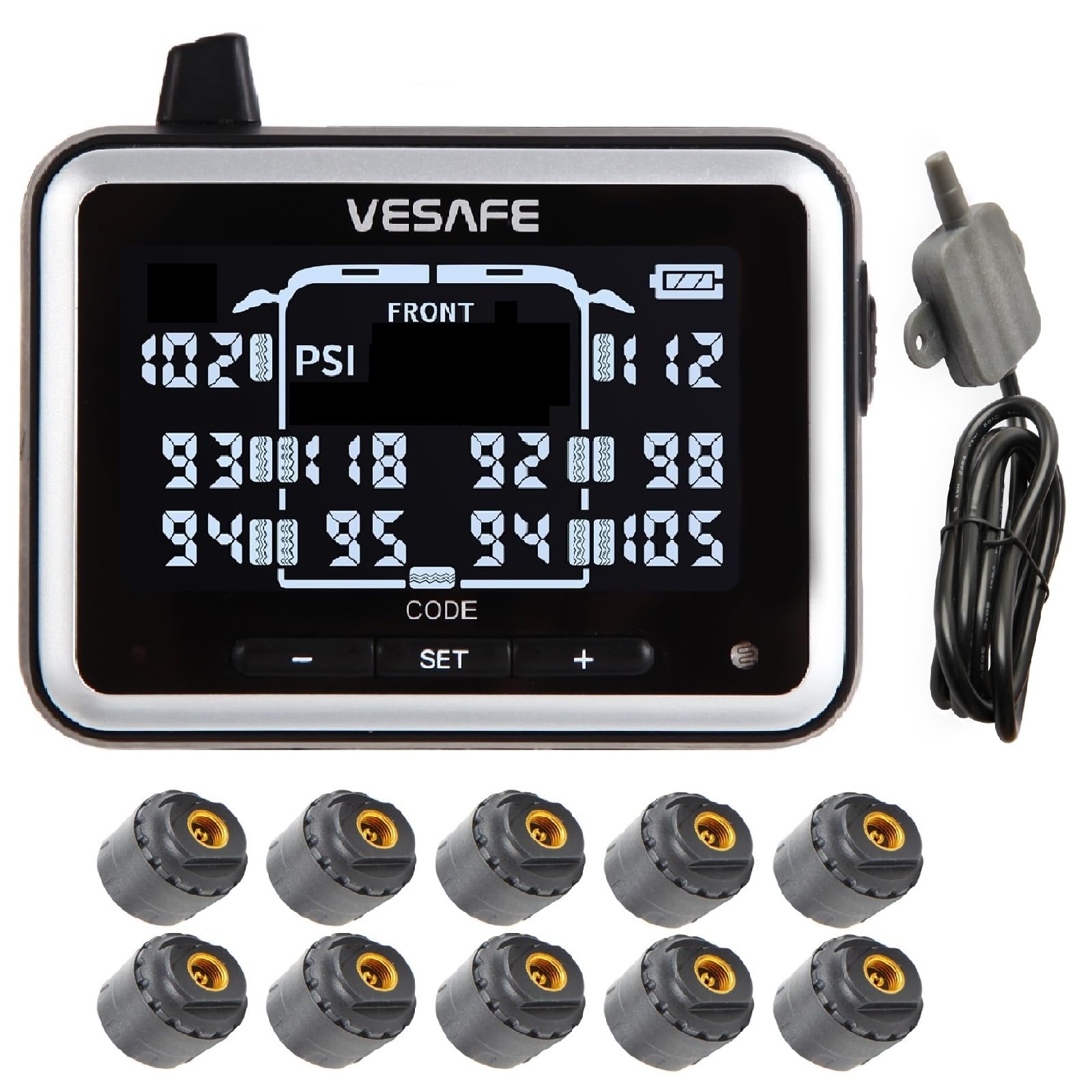 Amazon.com: VESAFE TPMS, Wireless Tire Pressure Monitoring System for ...