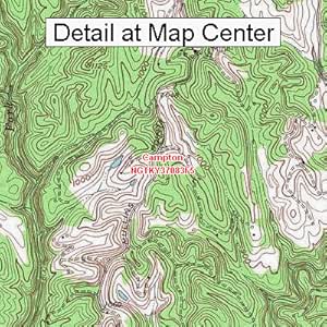 Amazon.com : USGS Topographic Quadrangle Map - Campton, Kentucky ...