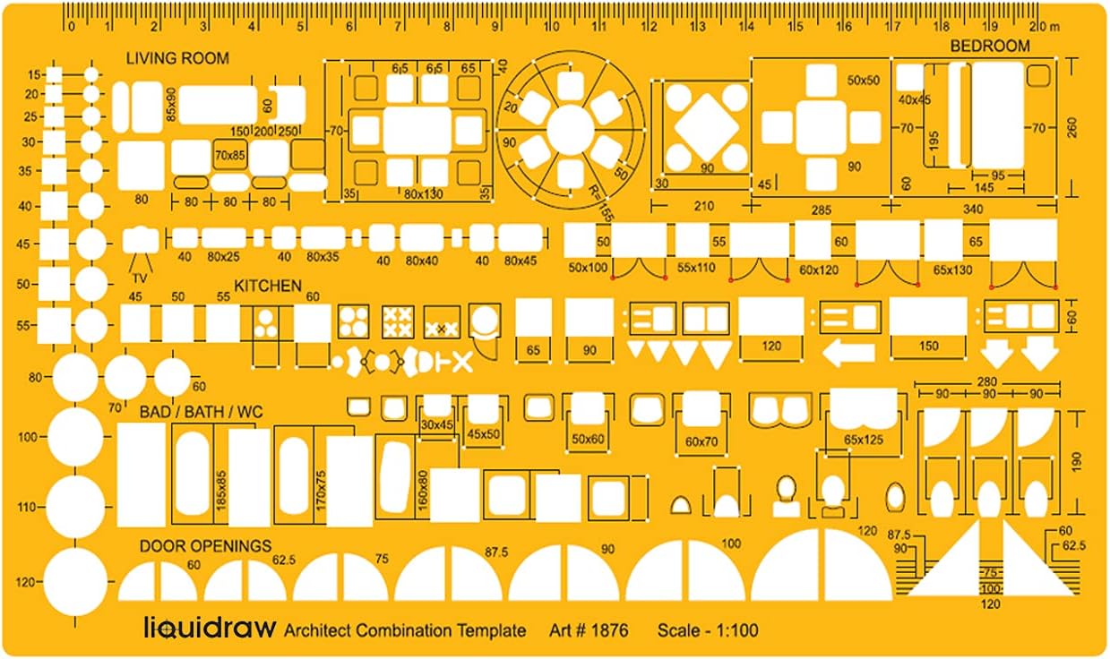 ULTECHNOVO Architectural Templates Kit - House Plan Interior Design ...