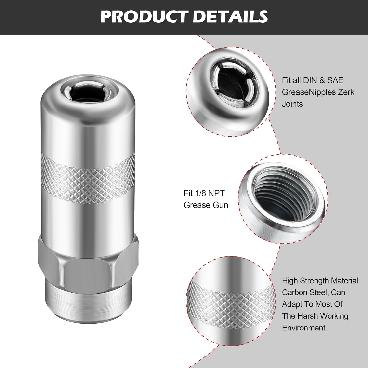 Meonum 4 PCS Grease Gun Couplers, Grease Gun Tip Australia | Ubuy
