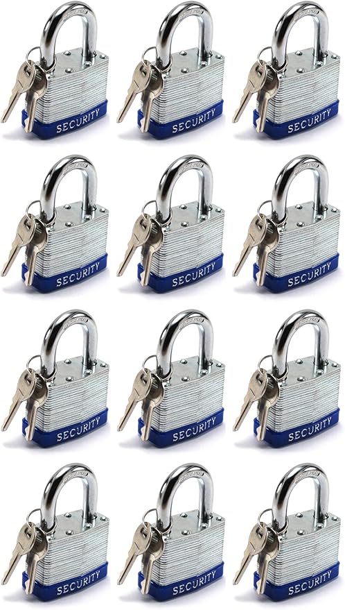 Elitexion Heavy Duty Laminated Steel Padlock, Commercial Grade Keyed ...